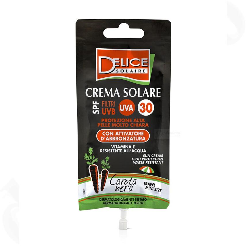 DELICE Sonnencreme Schwarze Karotte LSF30 mit Bräunungsaktivator 50 m